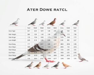 Chart for Doves Average Weight – Bird Care Reference
